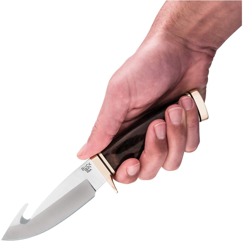 Buck Knives 191 Zipper Guthook Fixed Blade Knife W/ Sheath 0191BRG ...