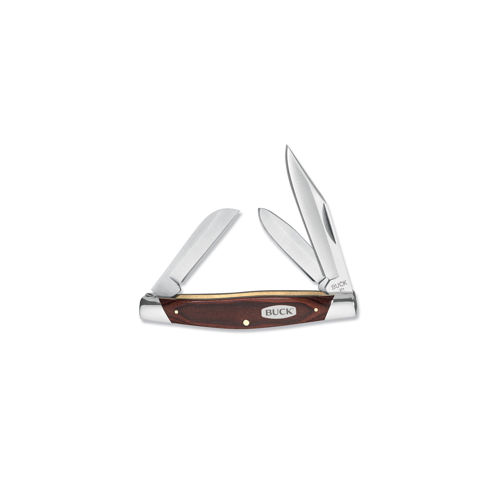 Buck Knives 371 Stockman Wood Handle Folding Pocket Knife 371BRSB ...