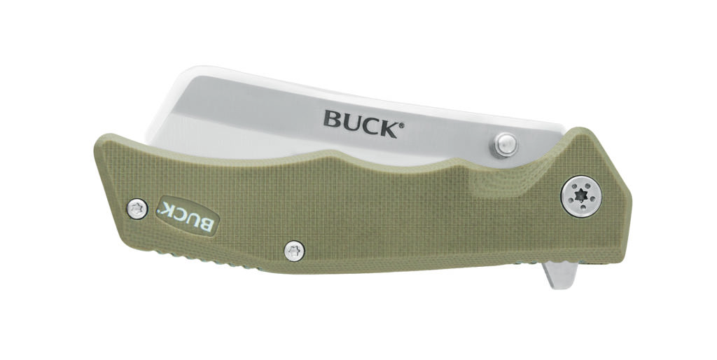 Buck Knives 252 Trunk Tan G-10 Cleaver Folding Knife W/ Clip 0252TNS-B ...