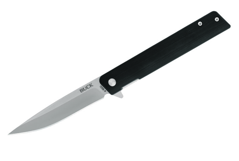 Buck Knives 256 Decatur Black G10 Flipper Folding Knife W/ Clip 0256BKS ...