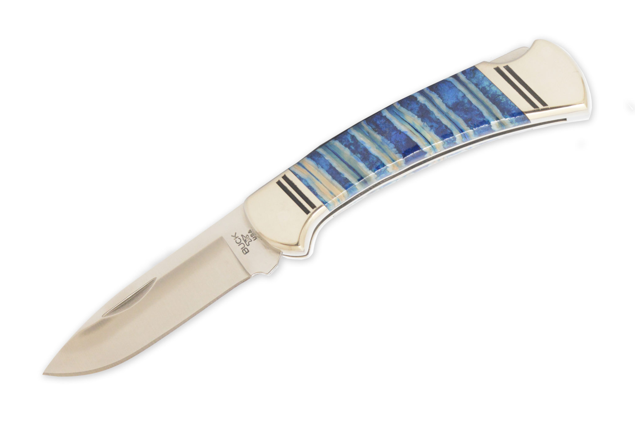 Buck Knives 112 Drop Point Ranger Custom Blue Mammoth Tooth By Brian ...
