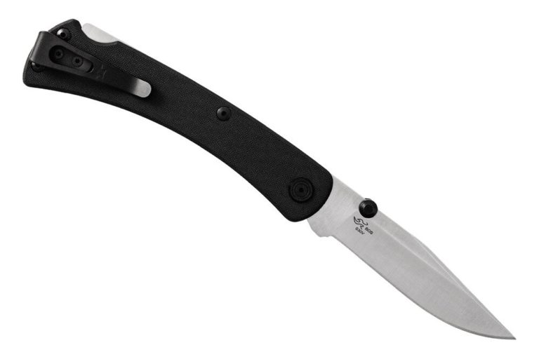 Buck Knives 110 Slim Pro TRX Folding Hunter Knife, Black G10 Scales ...