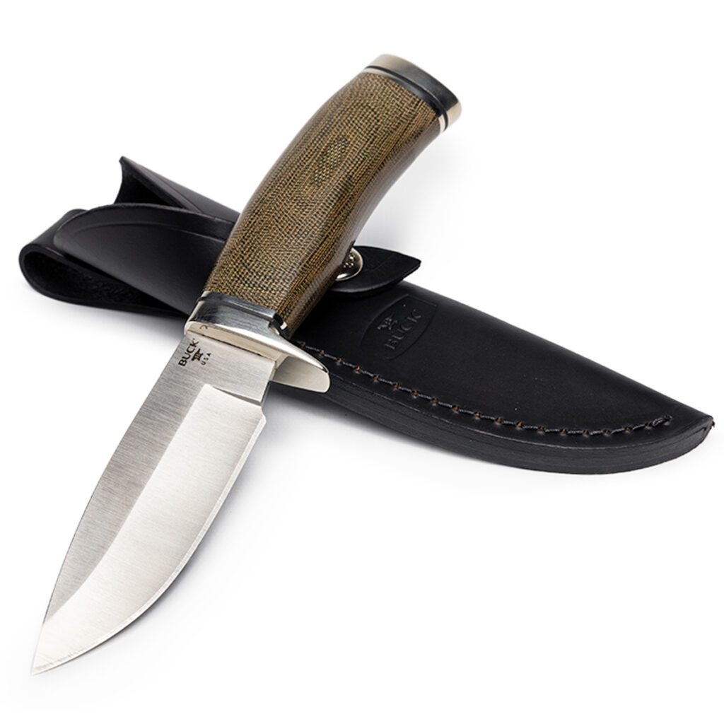 Buck Knives 192 Vanguard Pro, Green Canvas Micarta Handle, 4.25″ S35VN ...