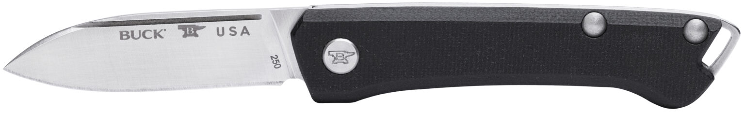 Buck Knives 110 Folding Hunter, S45VN Drop Point Blade, Black Scalloped ...