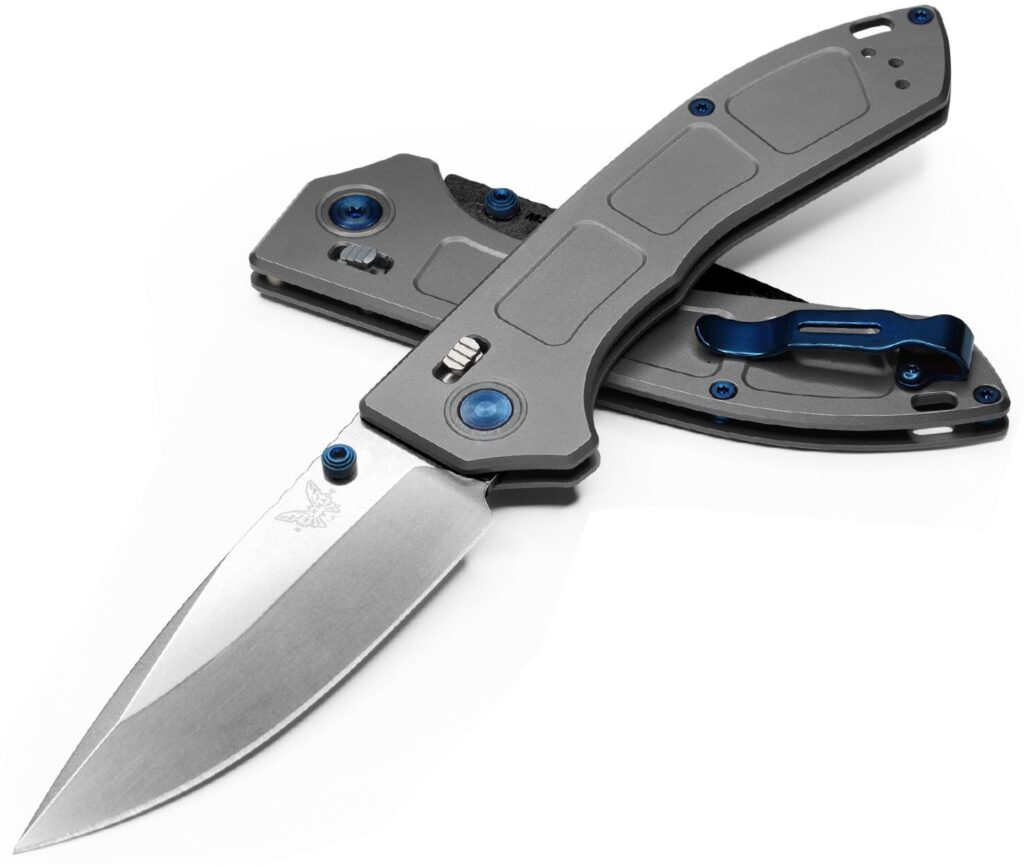 Benchmade 748 Narrows AXIS Lock, 3.43″ M390 Satin Drop Point Blade, 6Al ...