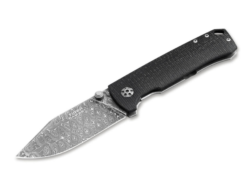 Boker Solingen WW2 Tiger Damast EDC Framelock Folding Knife, 3.35 ...